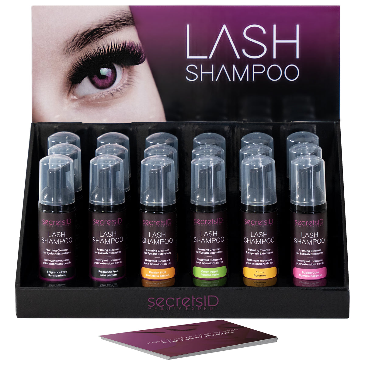 18 Lash Shampoos Retail Display Pack – SecretsID
